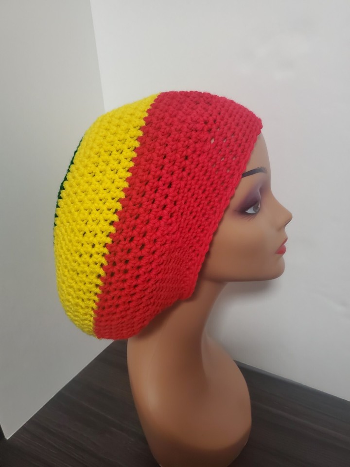 Beret Tam Hat Rasta Hippie Dreads Beanie Reggae Cap Dreadlocks Slouchy ...