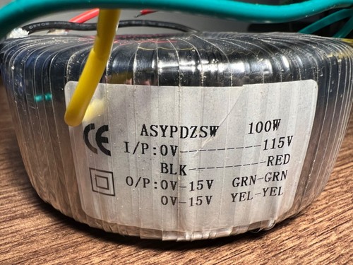 toroidal power transformer 100 watts. Two 15 volt secondaries. | eBay