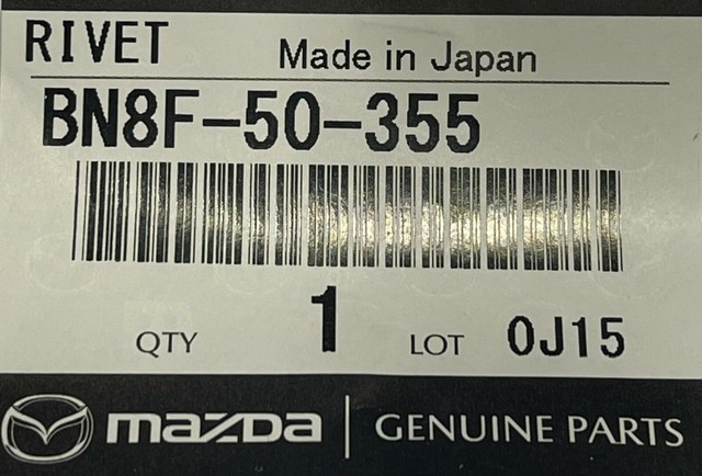Mazda BN8F50355 Genuine OEM Bumper Cover Rivet for sale online | eBay
