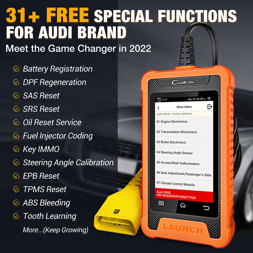 LAUNCH Creader Elite KFZ OBD2 Diagnosegerät Scanner Alle Systeme For ...