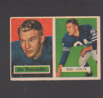 1957 Topps Football Card #103 Jim Mutscheller-Baltimore Colts Ex Mint ...