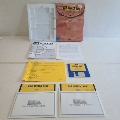 688 Attack Sub ECA Electronic Arts IBM PC Game Big Box | eBay