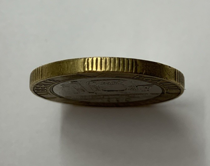 Liberte Egalite Fraternite 10F RF Bimetallic Reeded/Smooth Edge France ...