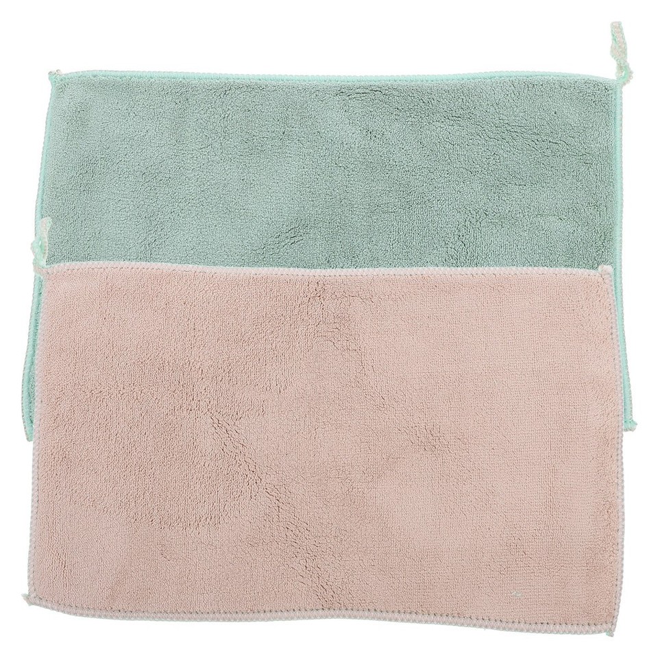 2pcs Kitchen Wiping Cloth Absorbent Dishwashing Rag Soft Washcloth ...