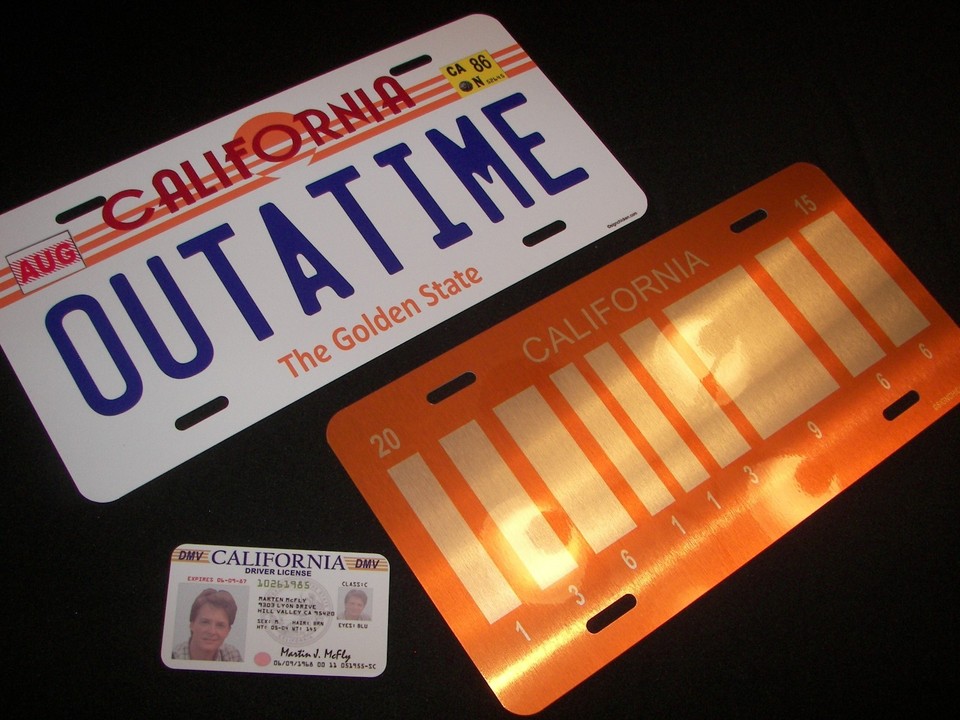 Back to the Future / Delorean / OUTATIME LICENSE PLATE ULTIMATE ...