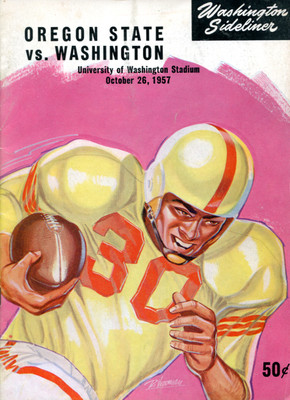 1957 Oregon State v Washington College Football Program | eBay