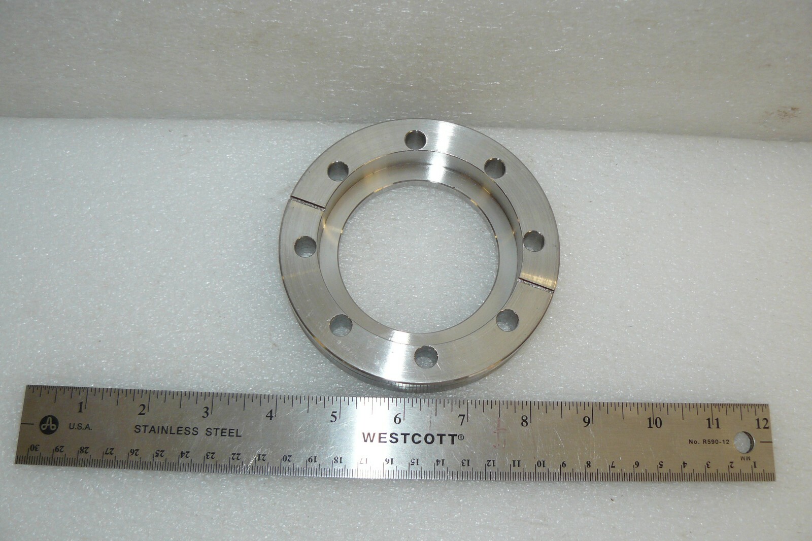 NEW VARIAN STAINLESS STEEL CONFLAT FLANGE 4.5" OD 8 BOLT HOLE | eBay