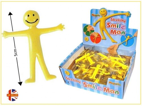 20 Stretchy Men Happy Man Kids Party Fun Loot Bag Filler Mini Stress ...