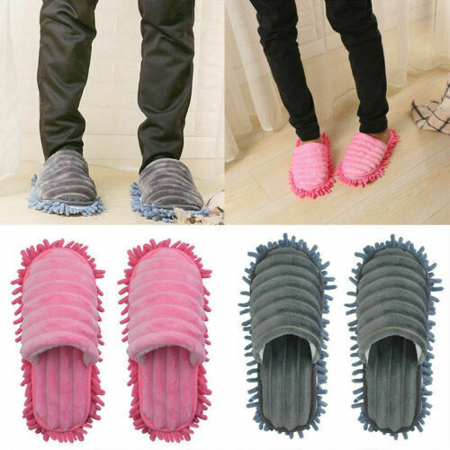 A pair Mop Slippers Lazy Floor Cleaning Mops Foot Socks Shoes Polishing ...
