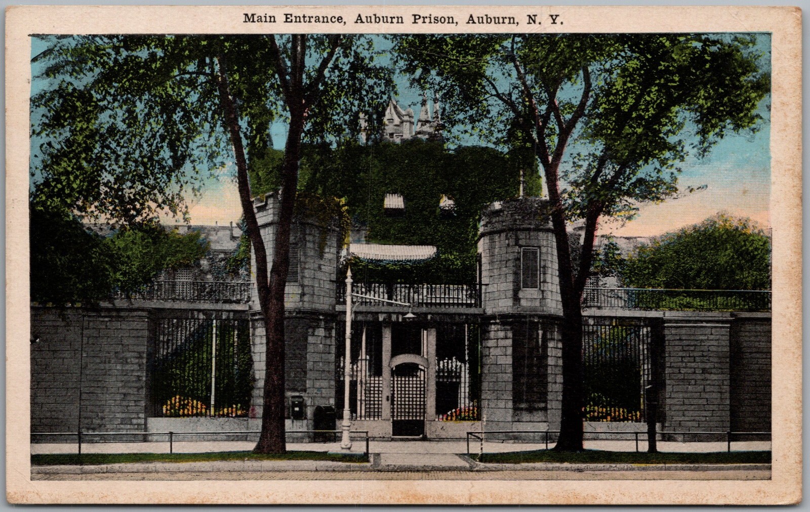 Main Entrance Auburn Prison Auburn New York Postcard Z90 | eBay