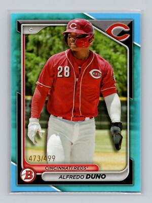 2024 Bowman #BP-51 Alfredo Duno Sky Blue Paper /499 Cincinnati Reds | eBay