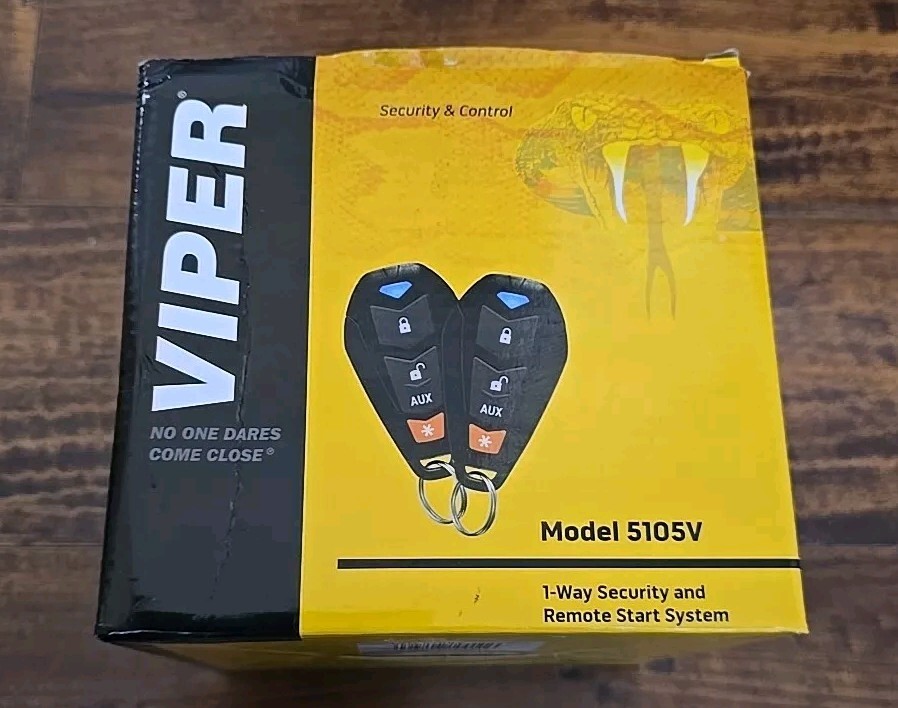 VIPER 5105V 1 WAY CAR ALARM REMOTE START SECURITY SYSTEM KEYLESS W/2 ...