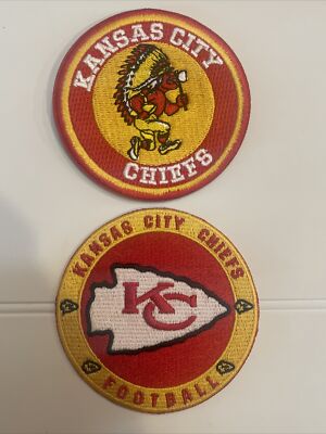 (2) KANSAS CITY CHIEFS Embroidered Iron On Patch Lot 3" | eBay