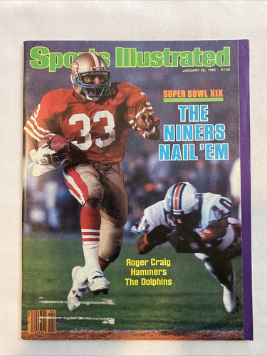 1985 January 26 Sports Illustrated Magazine Roger Craig Hammers ...