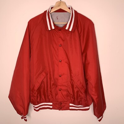 Vintage Safeway Jacket size Large Red white Supermarket Seattle ...