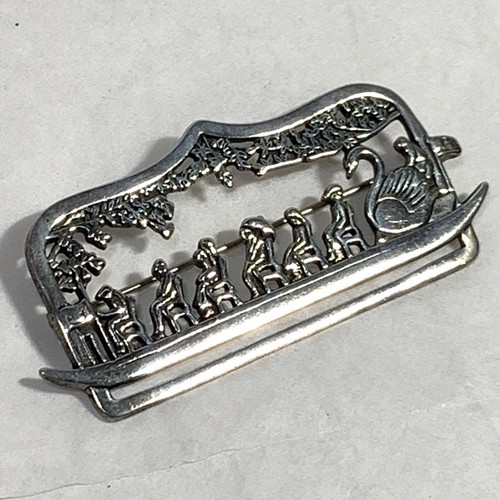 vintage sterling swan boat - Gem