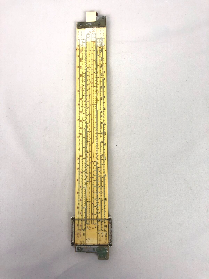 Vintage 1947 Keuffel & Esser K&E Log Log Duplex Decitrig Slide Rule ...
