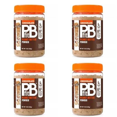 (Lot of 4) Better Body Foods Chocolate PB Fit Peanut Butter Powder 15oz ...
