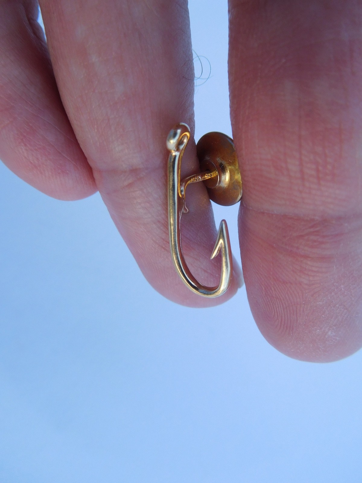 Extremely Rare Vintage Tiffany 14K Gold Water Fish Fishing Hook Lapel ...