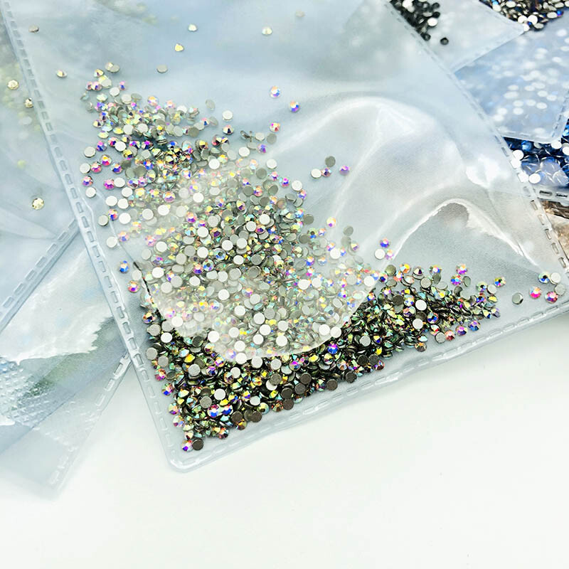 1440pcs 2mm Crystal Nail Art Rhinestones Flatback Glitter Gems Nails ...