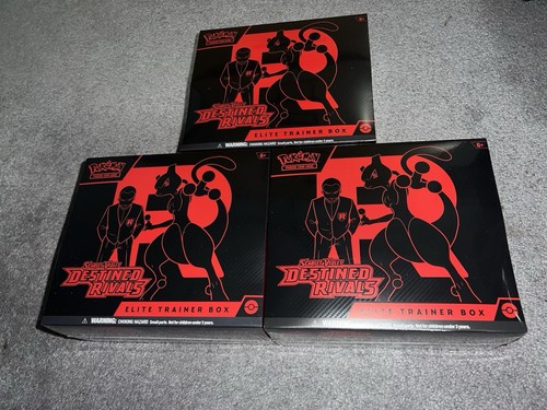 LOT OF 3 Pokémon TCG Destined Rivals ETB Elite Trainer Box SEALED fast ...