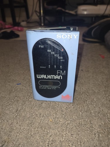 Vintage Sony WM-F70 Grey Walkman FM Cassette Player Cassette | eBay
