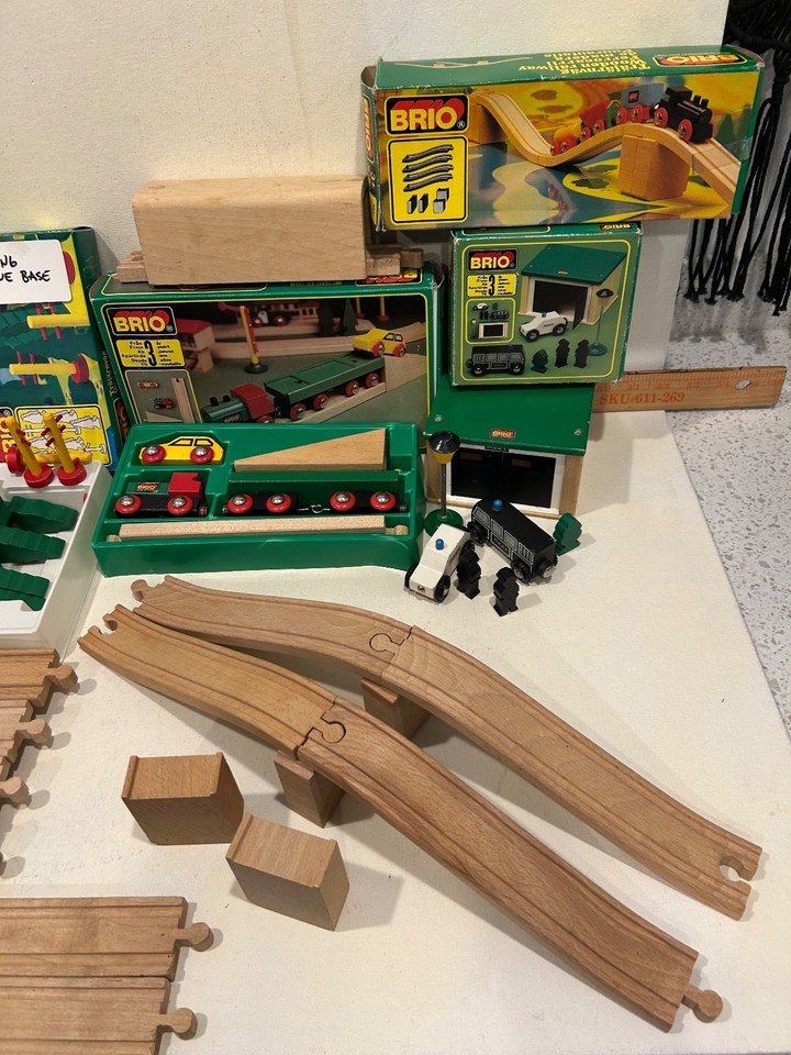 LOT of BRIO Vintage Sets / Trains / Track / Buildings / Cars - Most in ...