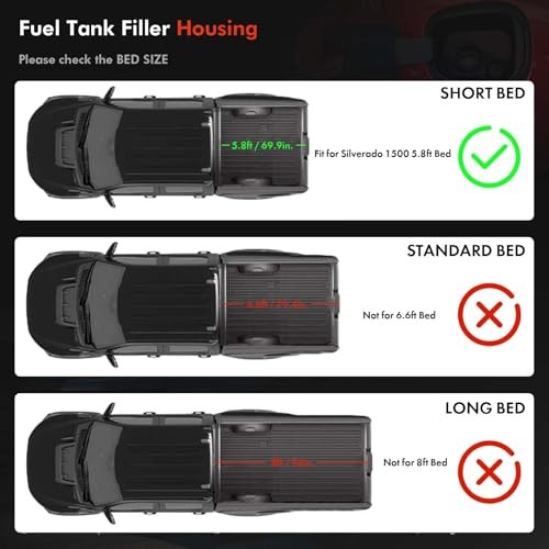 84745968 Fuel Tank Filler Cap Door Fit for [5.8FT] Silverado 2019-2025 ...