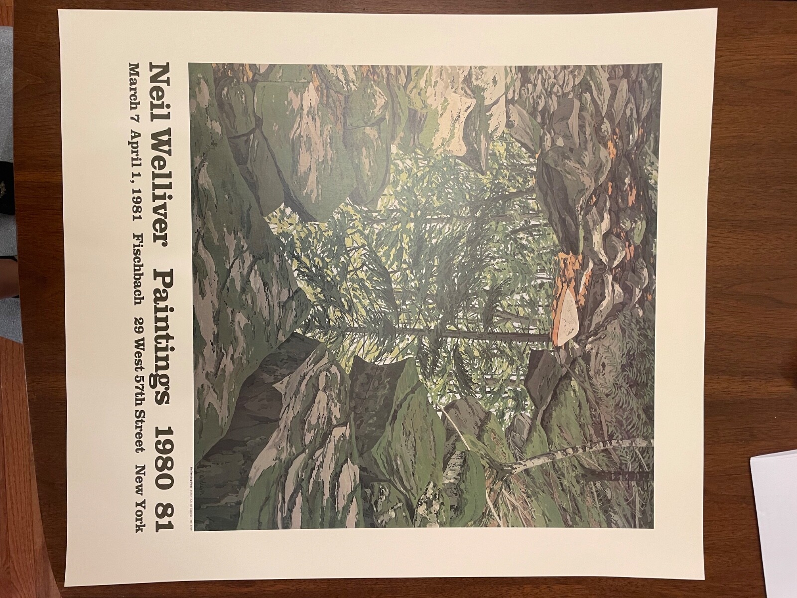 Vintage Original Art Poster Neil Welliver of 1980 show at Fischbach ...