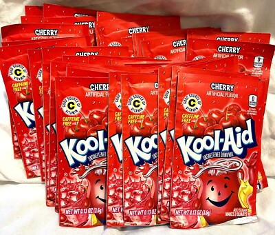 Kool-Aid (48) Packets • Cherry Drink Mix • Caffeine Free • Unsweetened ...