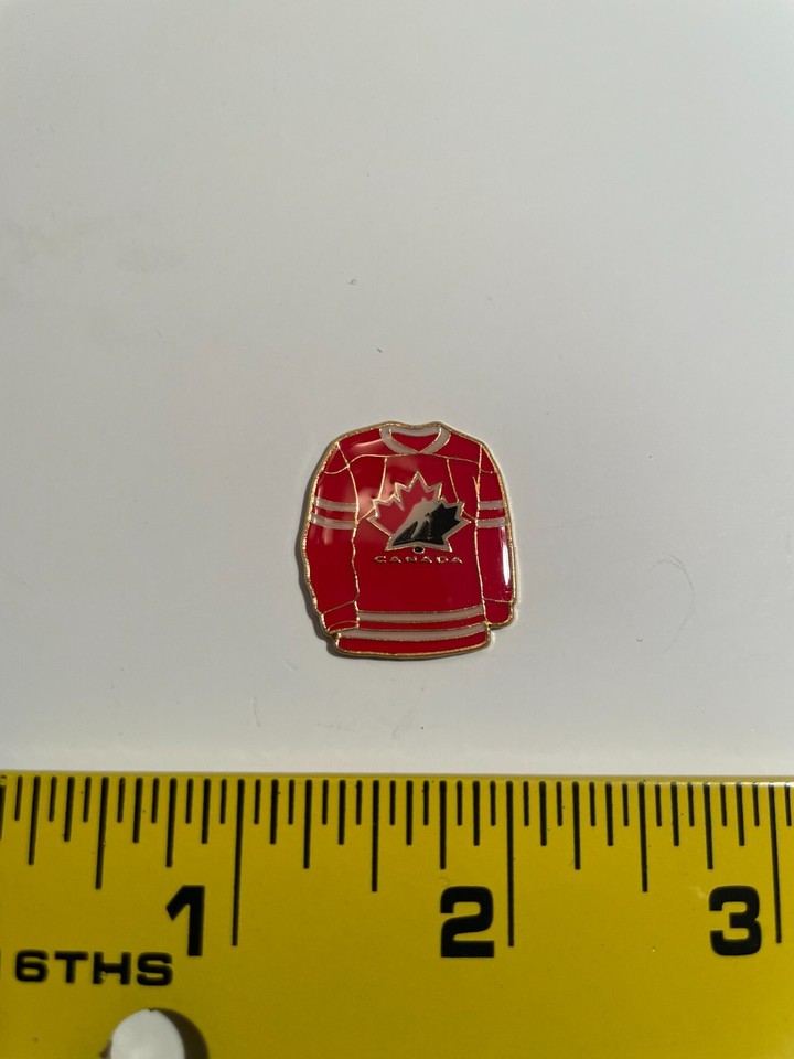 Team Canada Red Jersey Logo Lapel Pin Sticky Back New | eBay