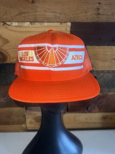Vintage 70s Los Angeles Aztecs NASL Soccer Orange Snapback Hat AJD ...