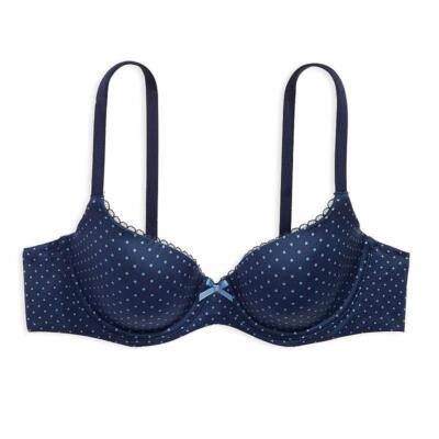 Victoria's Secret Body by Victoria Demi Bra 36D *Noir Navy Dot* NEW! | eBay