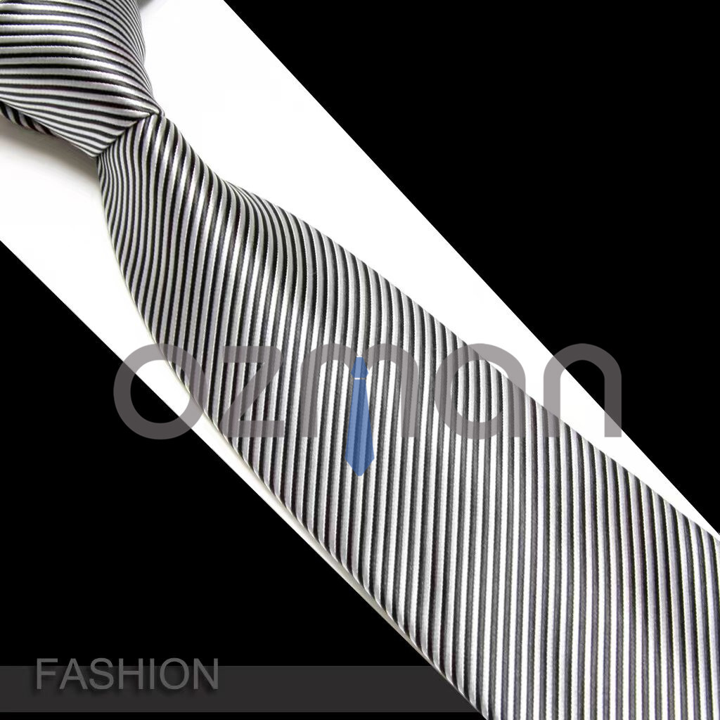 Men Business Formal Ties Striped Woven Patterned Silk Tie Necktie 8cm ...