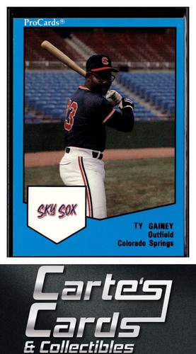 Ty Gainey 1989 ProCards Minor League Team Sets #258 Colorado Springs ...