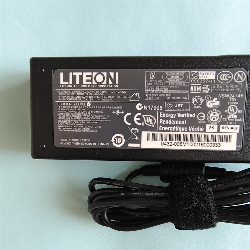 LITEON AC Adapter Charger For Fujitsu Lifebook E746 E752 E753 E754 ...