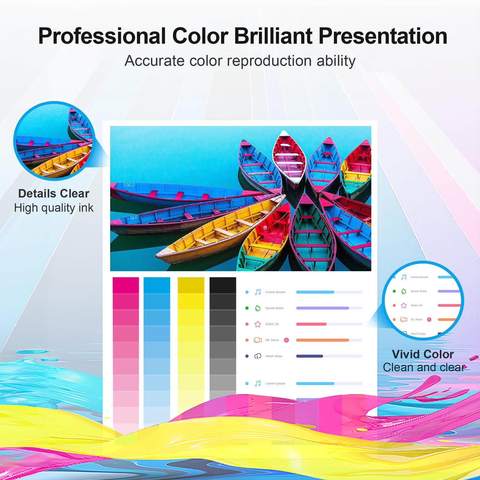 67XL Ink Cartridges Black/Color Combo Pack Replacement for HP Ink 67 ...