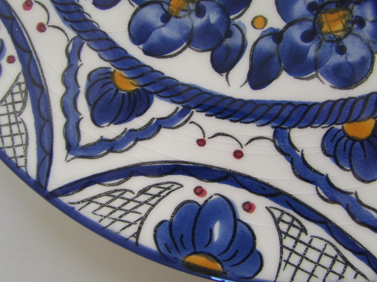 NEW MAC'B France Faience Blue & White Floral Pottery Plates 10 1/4" Set ...
