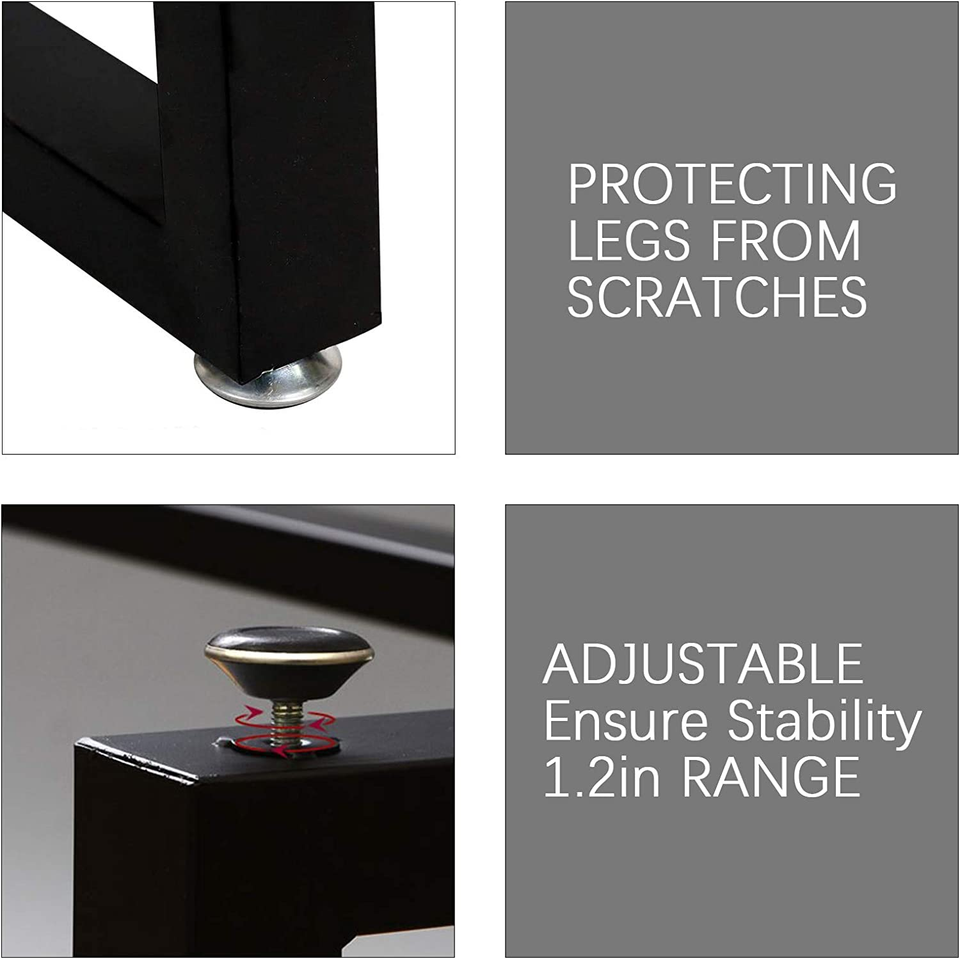 Metal Table Legs 16 Inch Height X 17.7 Inch Wide with Adjustable ...