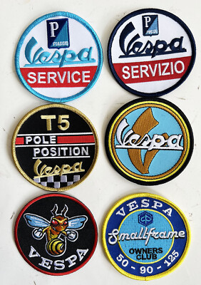 Vespa Service/Small Frame/T5 (Various styles) - Embroidered - Iron or ...
