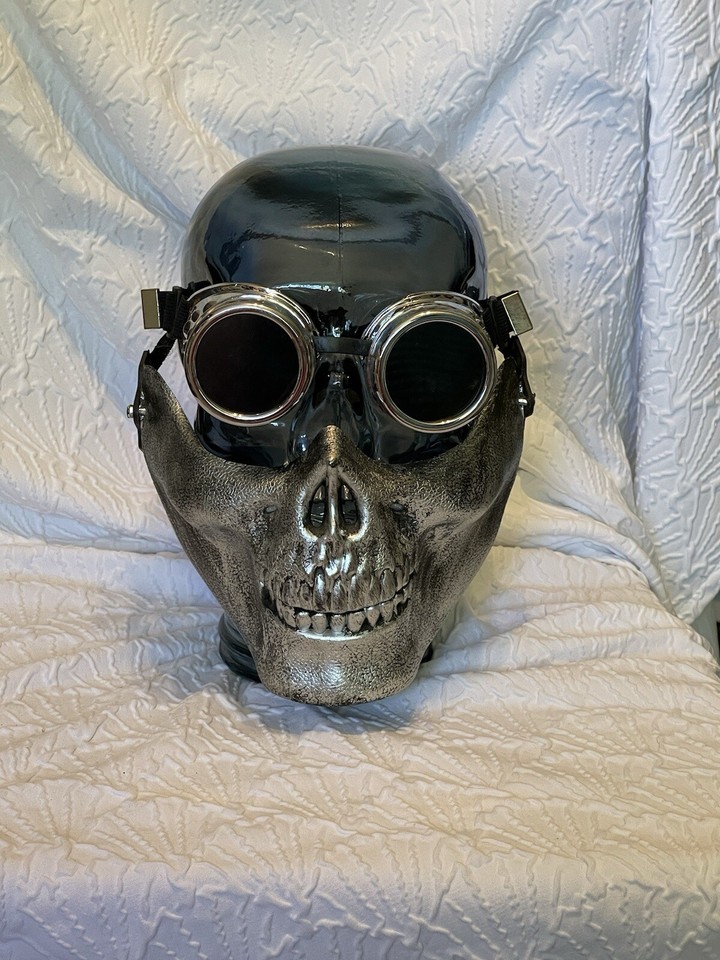 Cosplay Steampunk Goggles Copper And Chrome Skeleton Lower Jaw Mask $15 ...