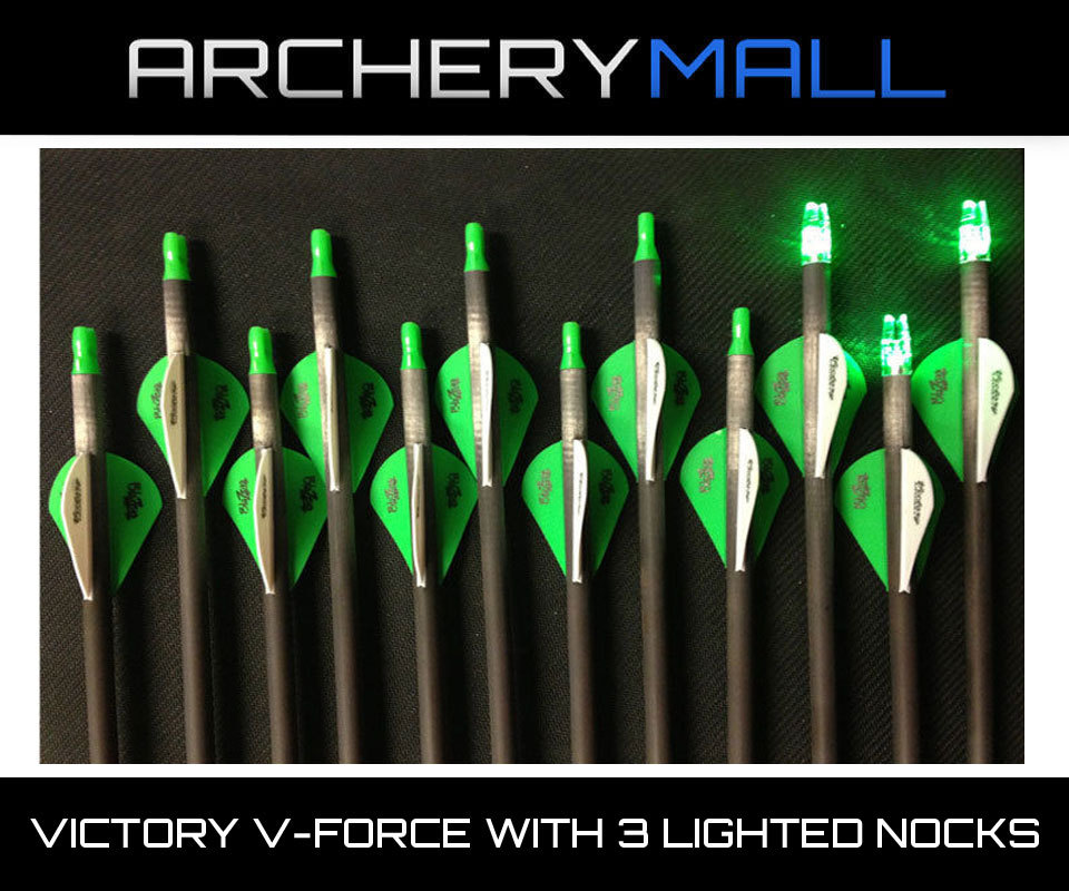 12 Victory VForce 350 V6 arrows with 3 lighted nocks 55-75lb | eBay