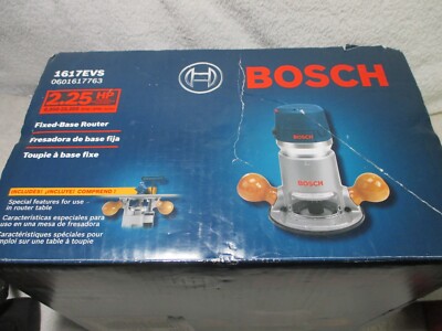 Bosch 1617EVS 2.25 HP Electronic Fixed Base Router new in open box ...