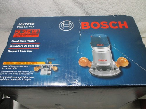 Bosch 1617EVS 2.25 HP Electronic Fixed Base Router new in open box ...
