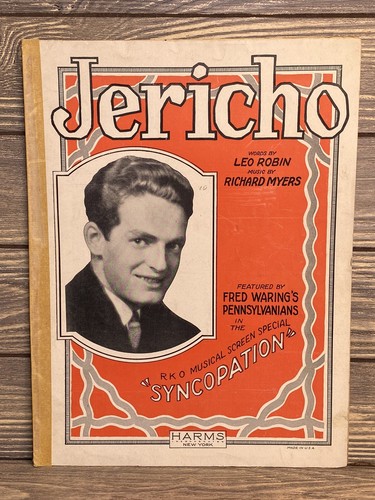 Vintage Sheet Music Jericho Leo Robin Richard Myers 1929 | eBay
