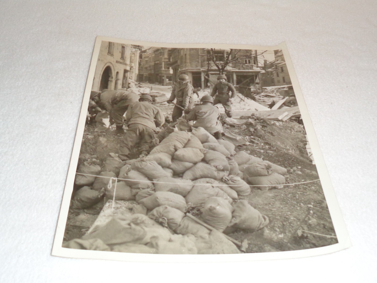 1945 U.S. Army Signal Corps Sandbags Bridge Eschweiler Germany Rare WW2 ...