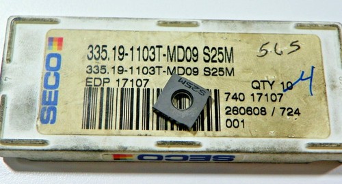 3 PIECES, SECO, 335-19-1103T-MD09 S25M CARBIDE INSERTS F508 | eBay