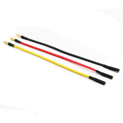 1-Set 6in Brushless Motor ESC 4mm Bullet Connector Extension Wire 3 ...