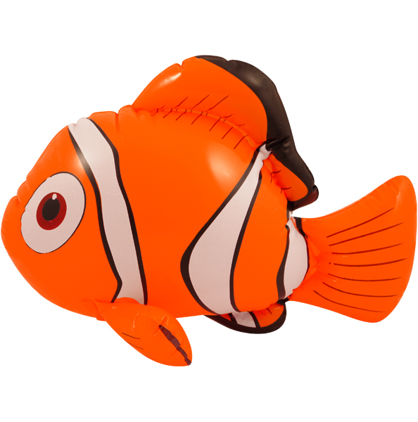 Inflatable Clown Fish Sea Fancy Dress Toy Inflate Orange Nemo 45cm ...