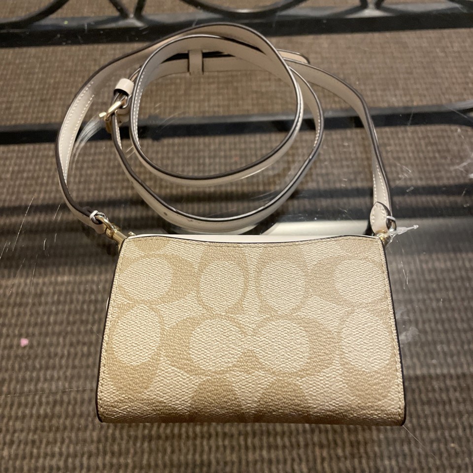 Coach Mini Envelope Wallet with Strap Signature Canvas | eBay